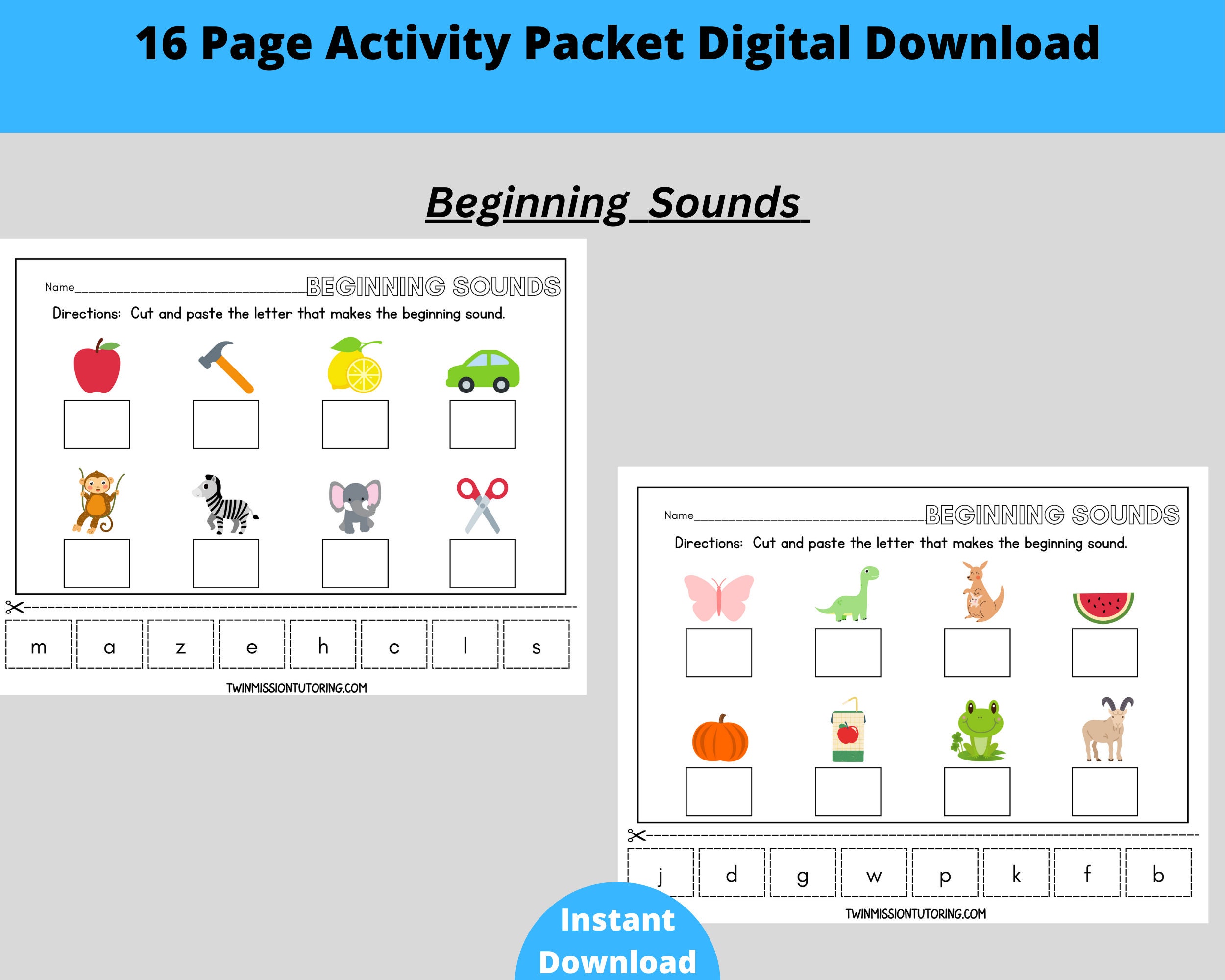 Download, Toddler Worksheets, Alphabet Sounds, Numbers, Affirmations ...