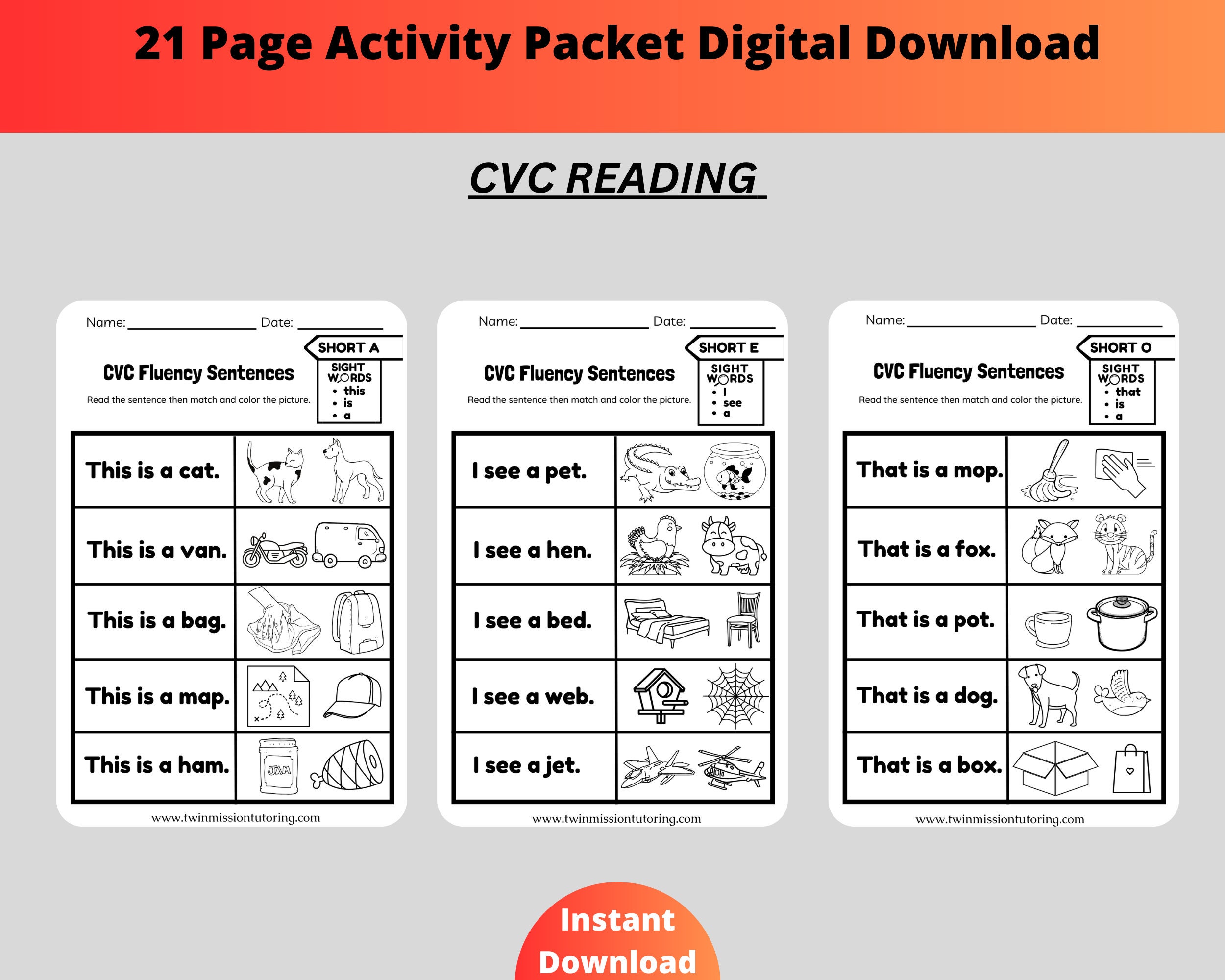 Worksheets, Preschool, Literacy, Reading Comprehensions, Kindergarten ...