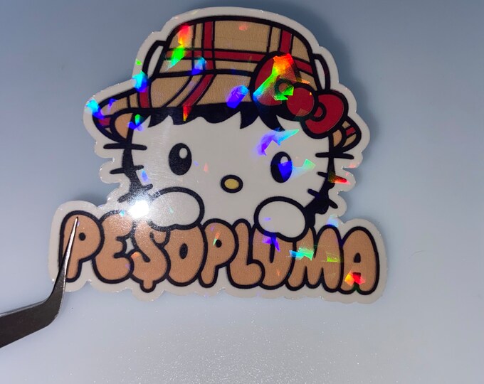 Peso Pluma Sticker, Peso Pluma X Hello Kitty Sticker, Peso Pluma ...