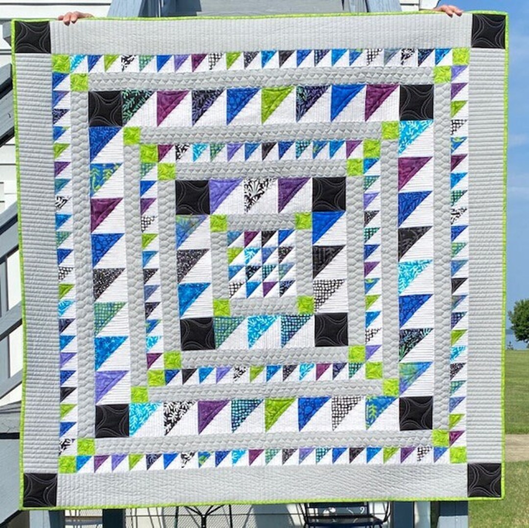 Heading North Quilt Pattern, Half Square Triangle Quilt Pattern, Throw ...
