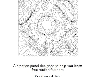 Free Motion Quilting Practice Panel I White - Etsy