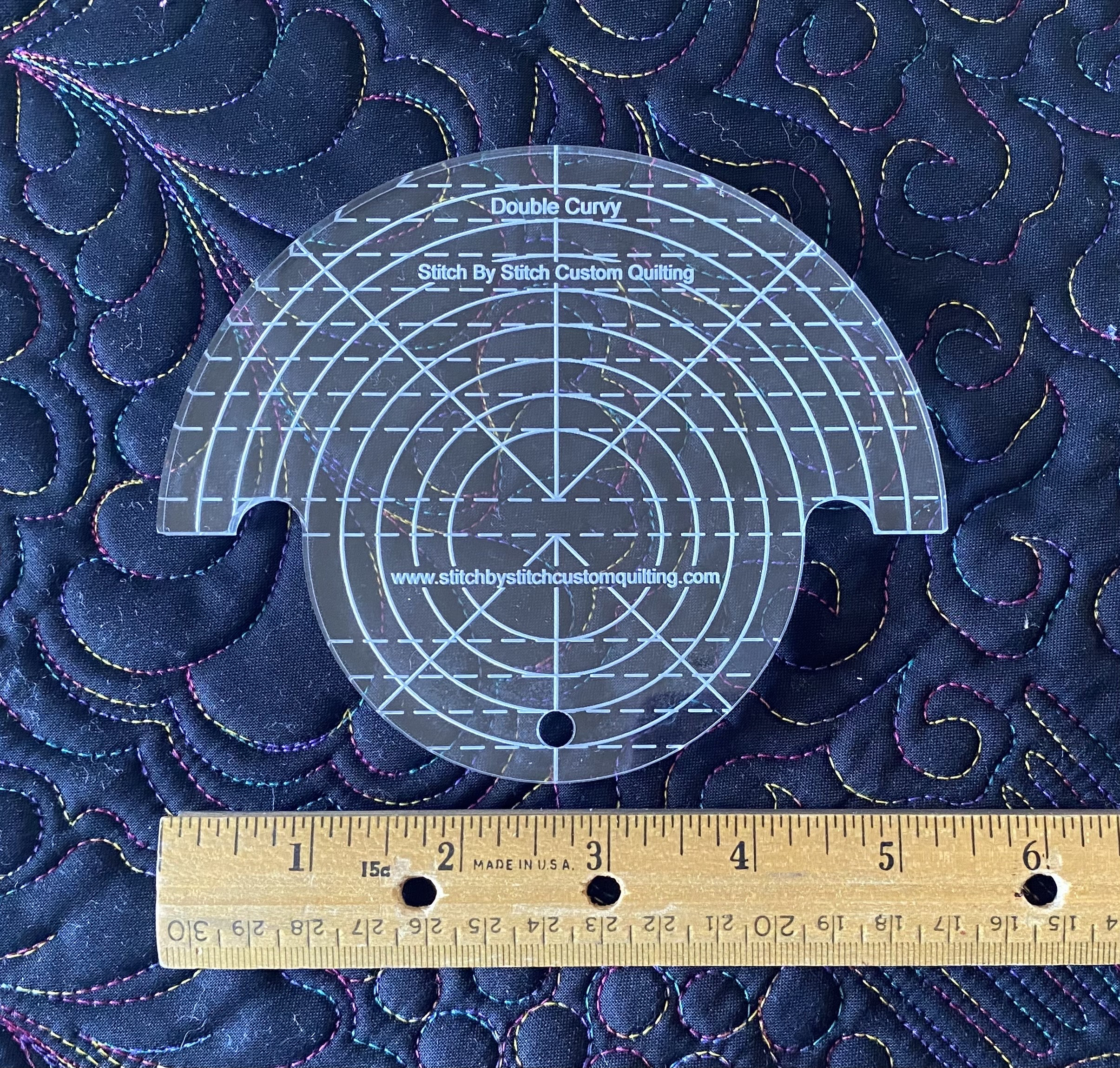 Longarm Ruler - Double Curvy - Longarm Template - Circles and Half ...