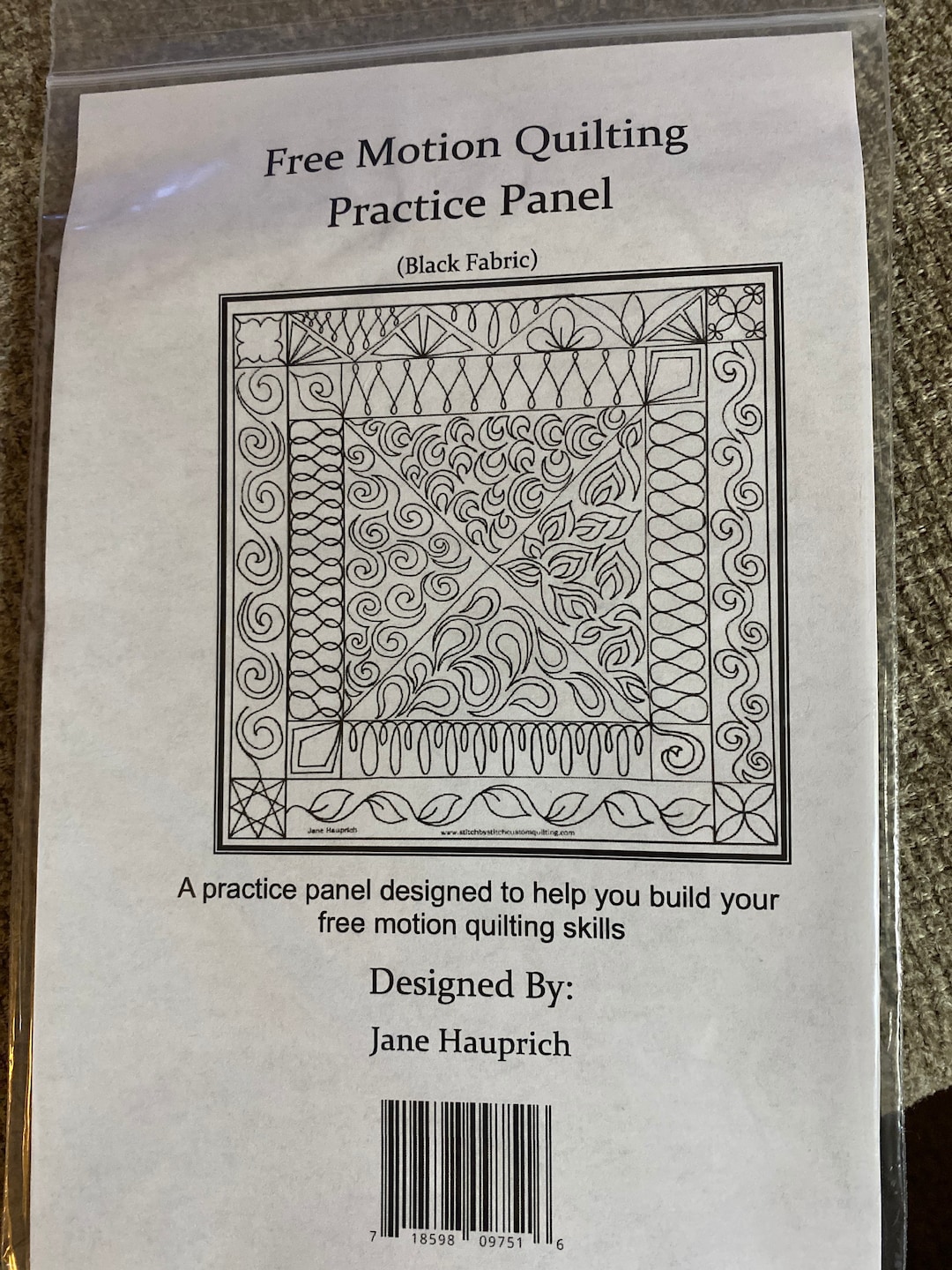 Free Motion Quilting Practice Panel I Black - Etsy