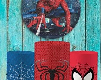 Spiderman Round Backdrop Cover - Etsy