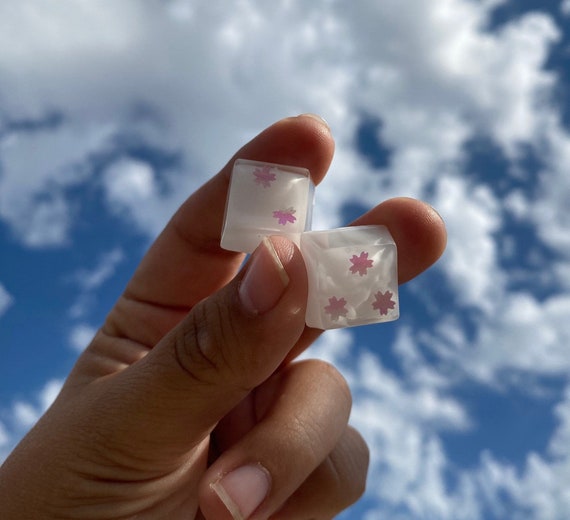 Pink & White Sakura Keycaps Sakura Keycaps White Keycaps | Etsy