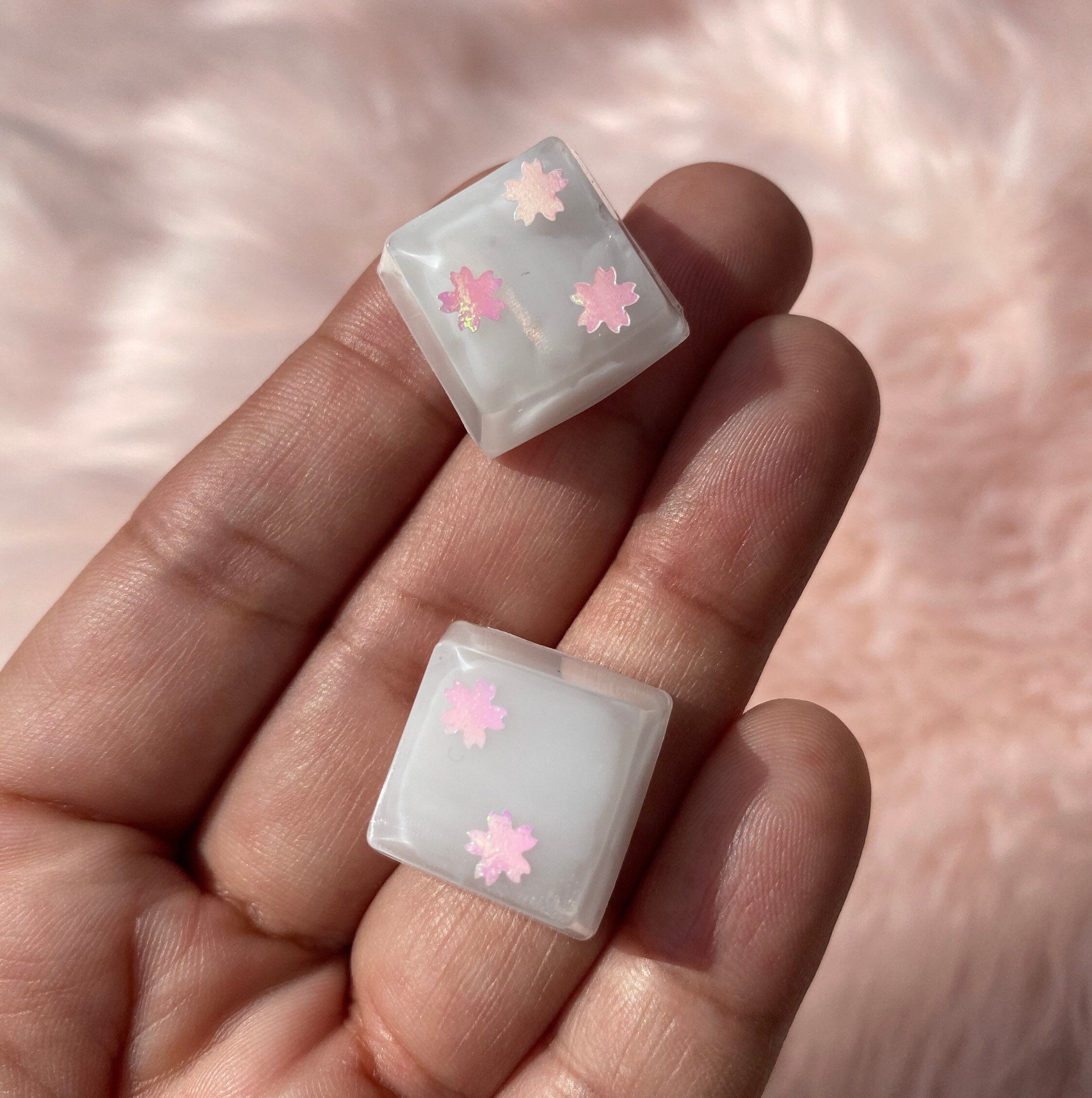 Pink & White Sakura Keycaps Sakura Keycaps White Keycaps | Etsy
