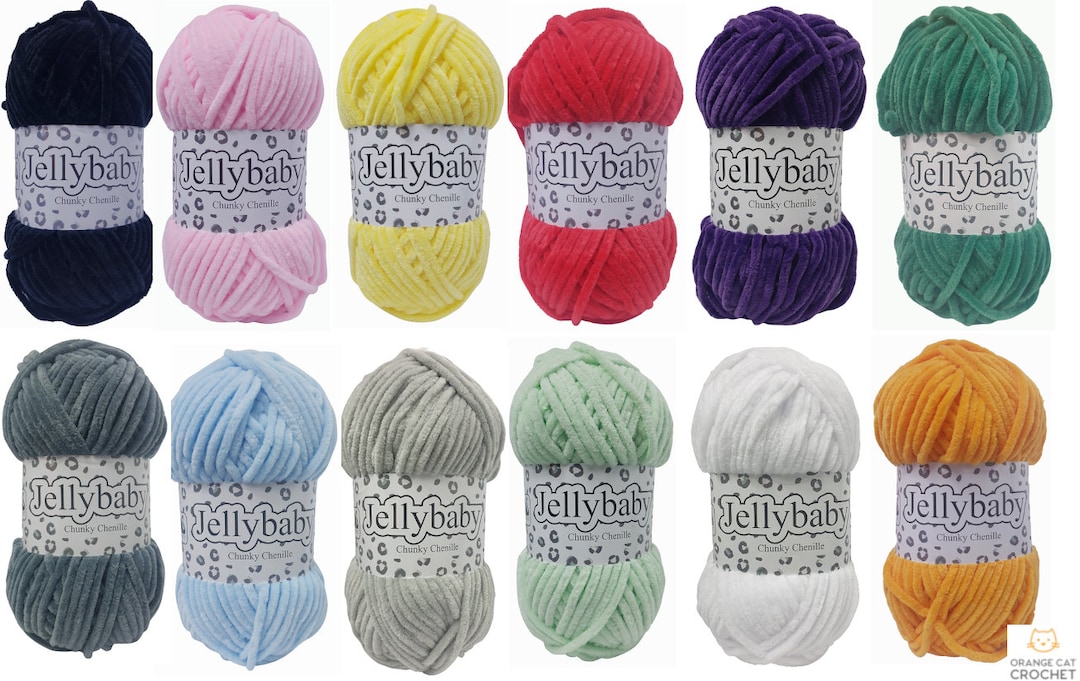 Cygnet Jellybaby Chenille Yarn 100g - Etsy UK