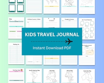Printable Kids Vacation Journal | Travel Diary & Activity Book for ...