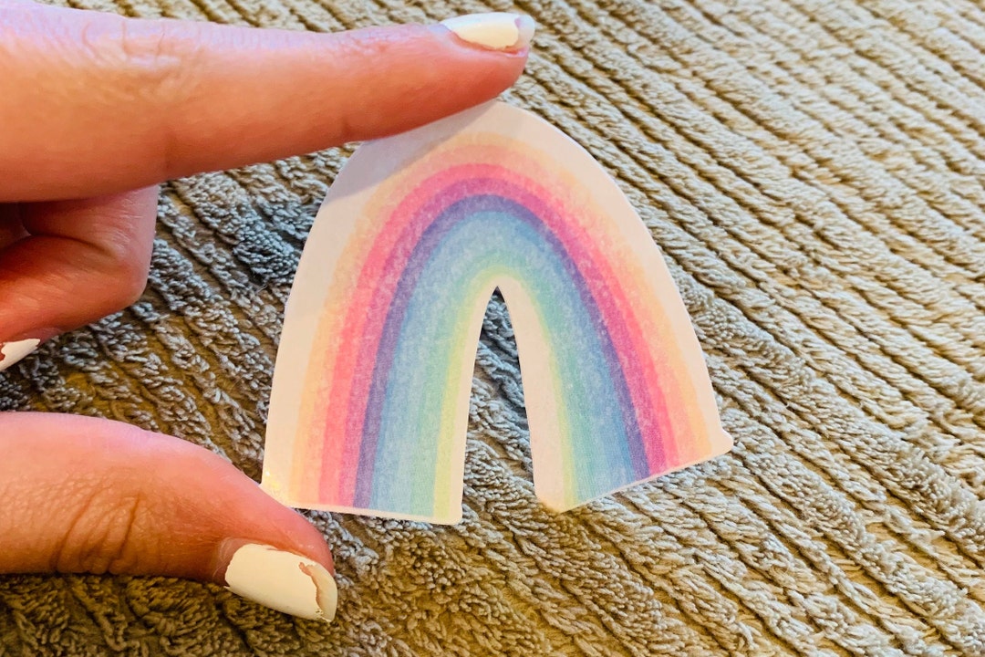 Neon Rainbow Waterproof Sticker - Etsy