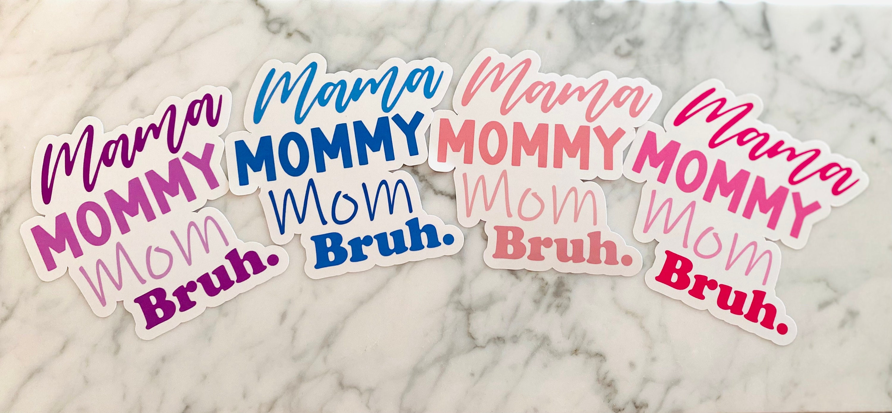 Funny Mom Stickers Peel and Sticker Pink Hot Pink Blue - Etsy