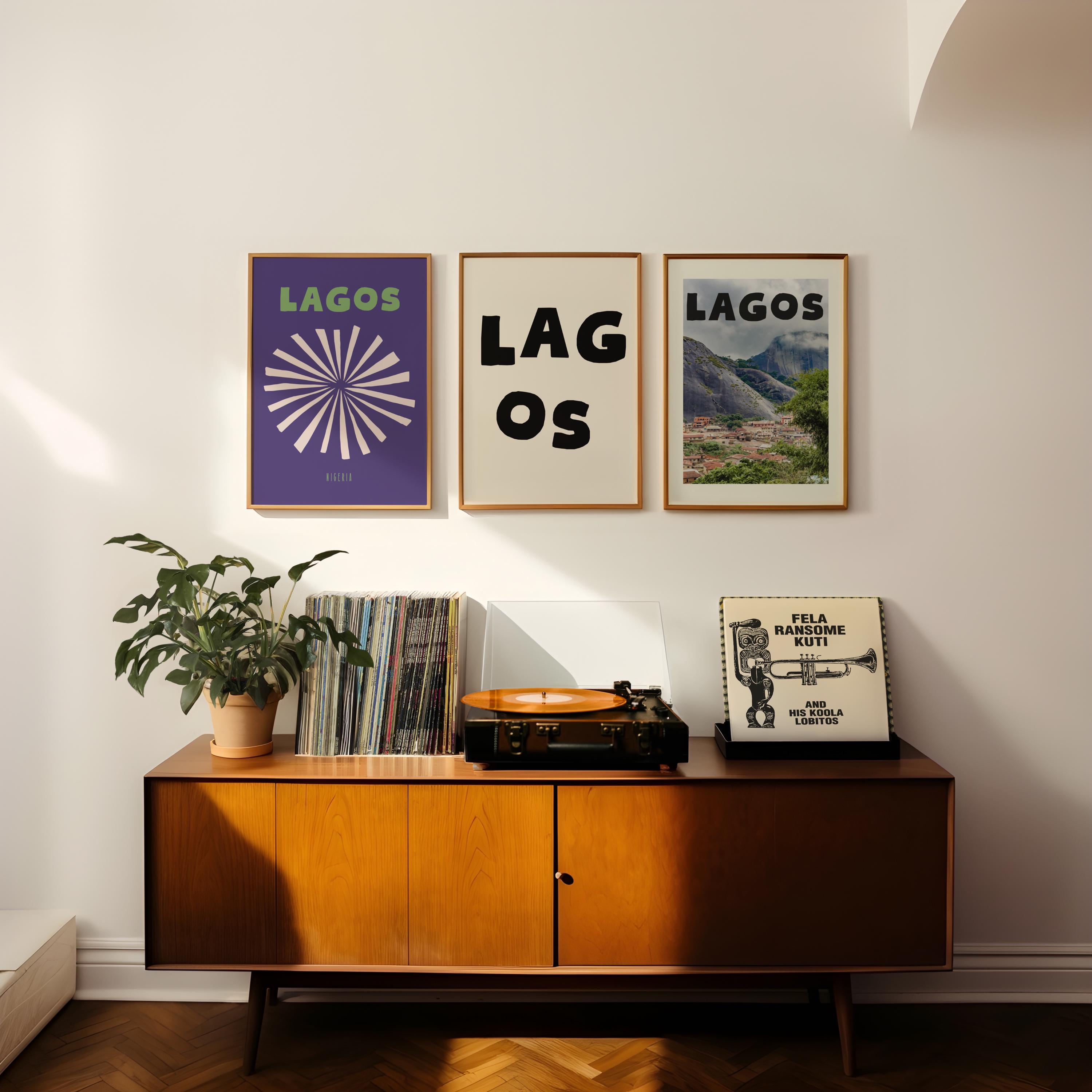 Lagos Nigeria Art Print - Trendy City Wall Art -black Lagos Digital Art ...