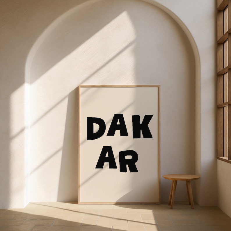 Dakar Senegal Art Print - Trendy City Wall Art - Black Dakar Digital ...