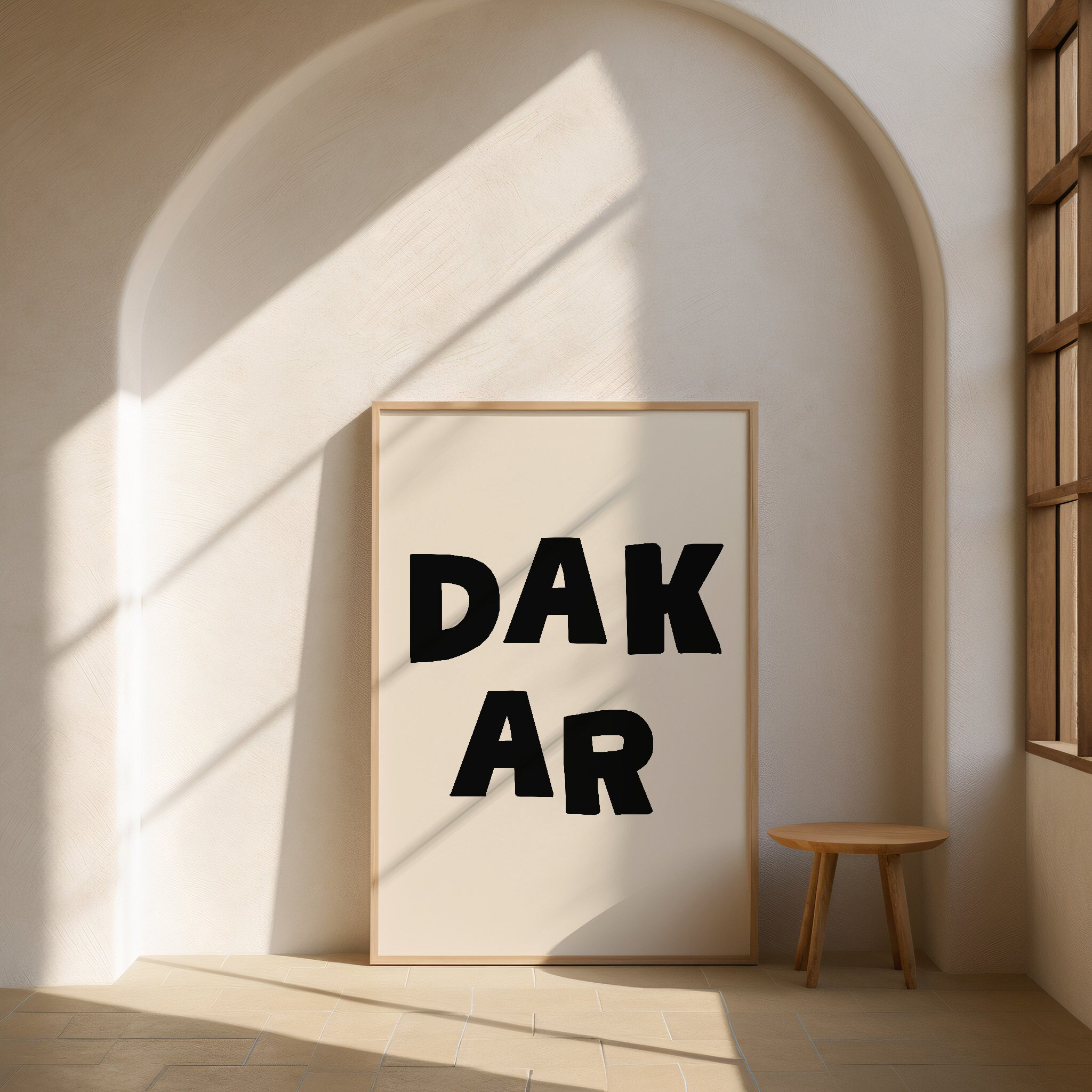 Dakar Senegal Art Print - Trendy City Wall Art - Black Dakar Digital ...