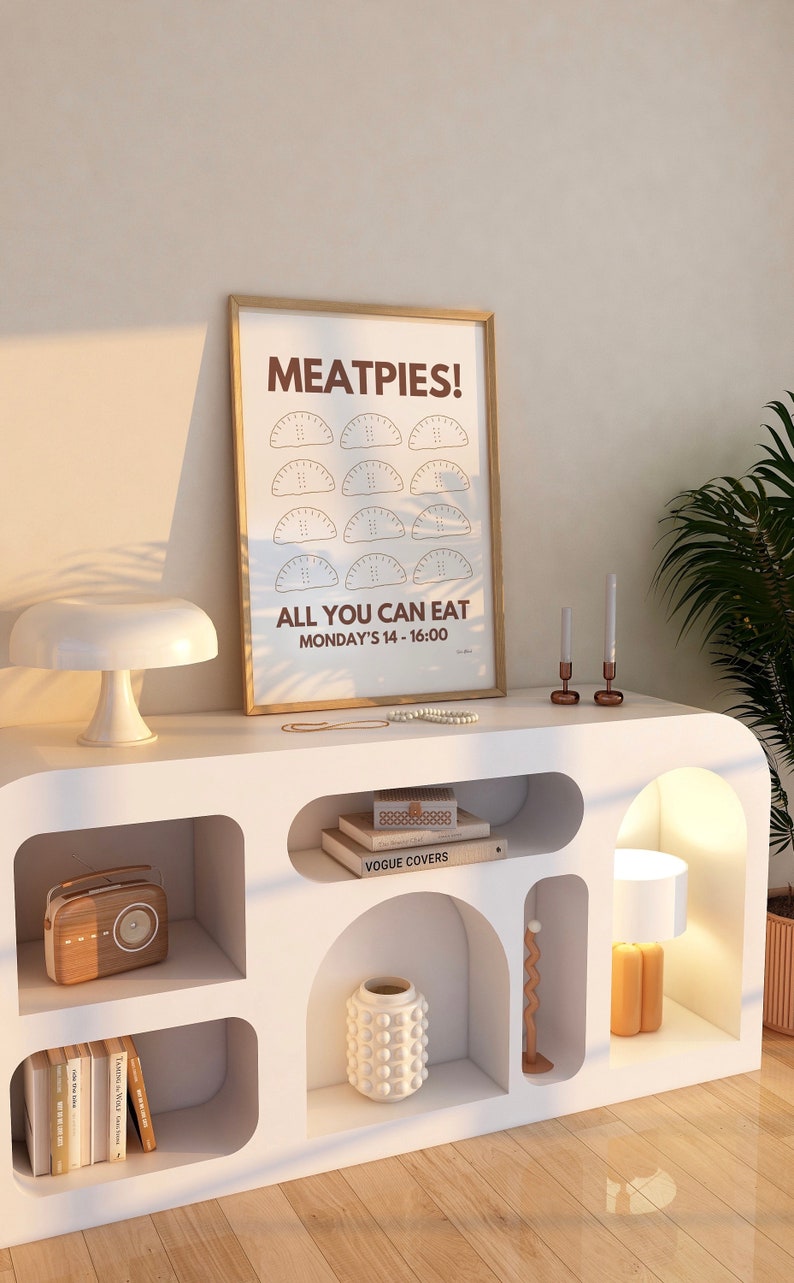 Meatpies Nigerian Food Art Print Poster - Retro African Wall Design ...