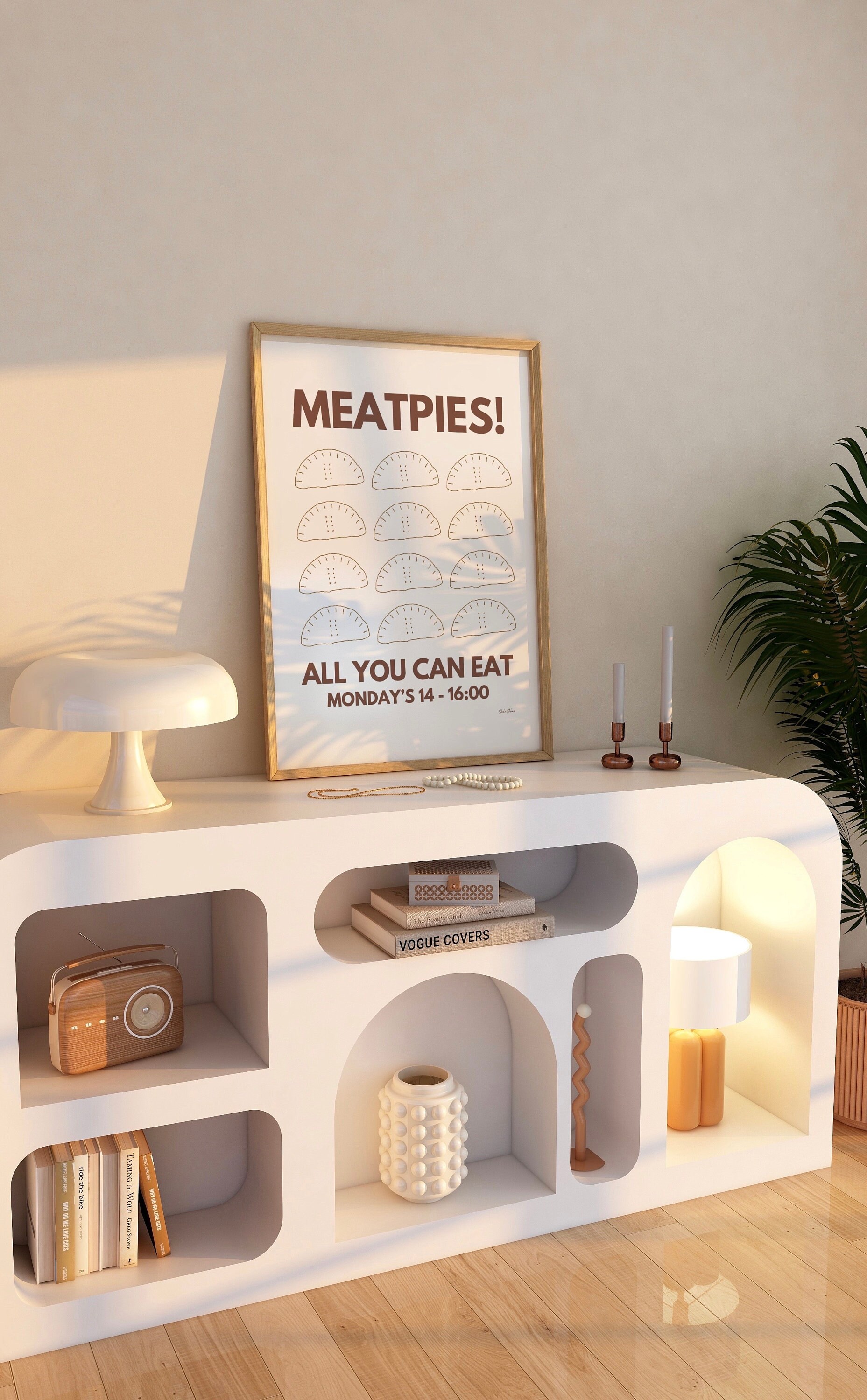 Meatpies Nigerian Food Art Print Poster - Retro African Wall Design ...