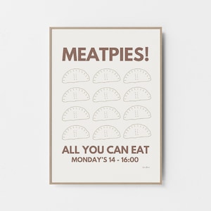 Meatpies Nigerian Food Art Print Poster - Retro African Wall Design ...