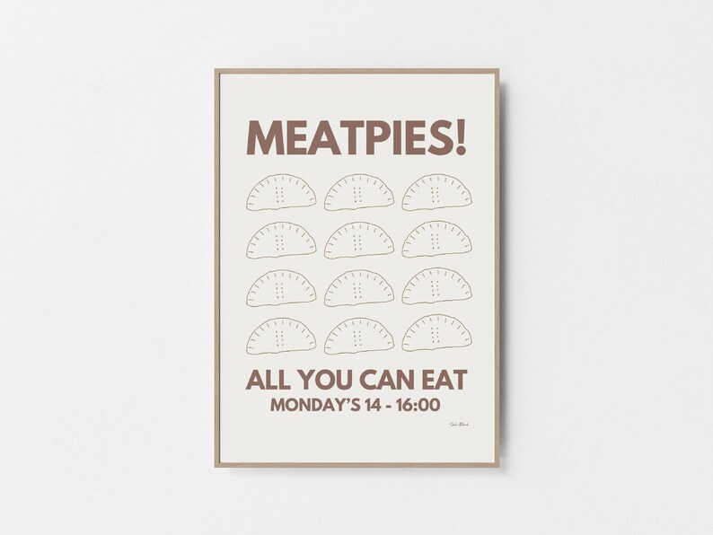 Meatpies Nigerian Food Art Print Poster - Retro African Wall Design ...