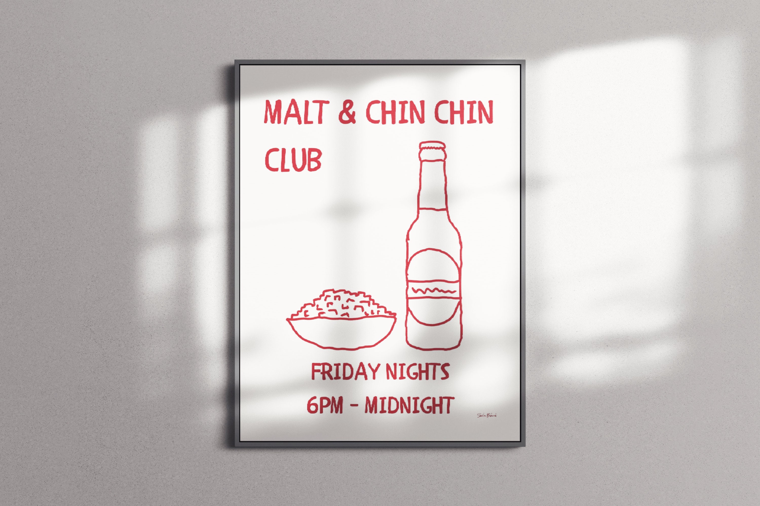 Malt and Chin Chin Club Wall Art | Nigerian Vintage Food Art | Retro ...