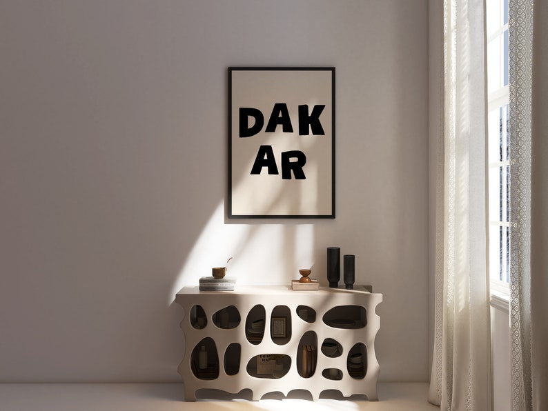 Dakar Senegal Art Print - Trendy City Wall Art - Black Dakar Digital ...