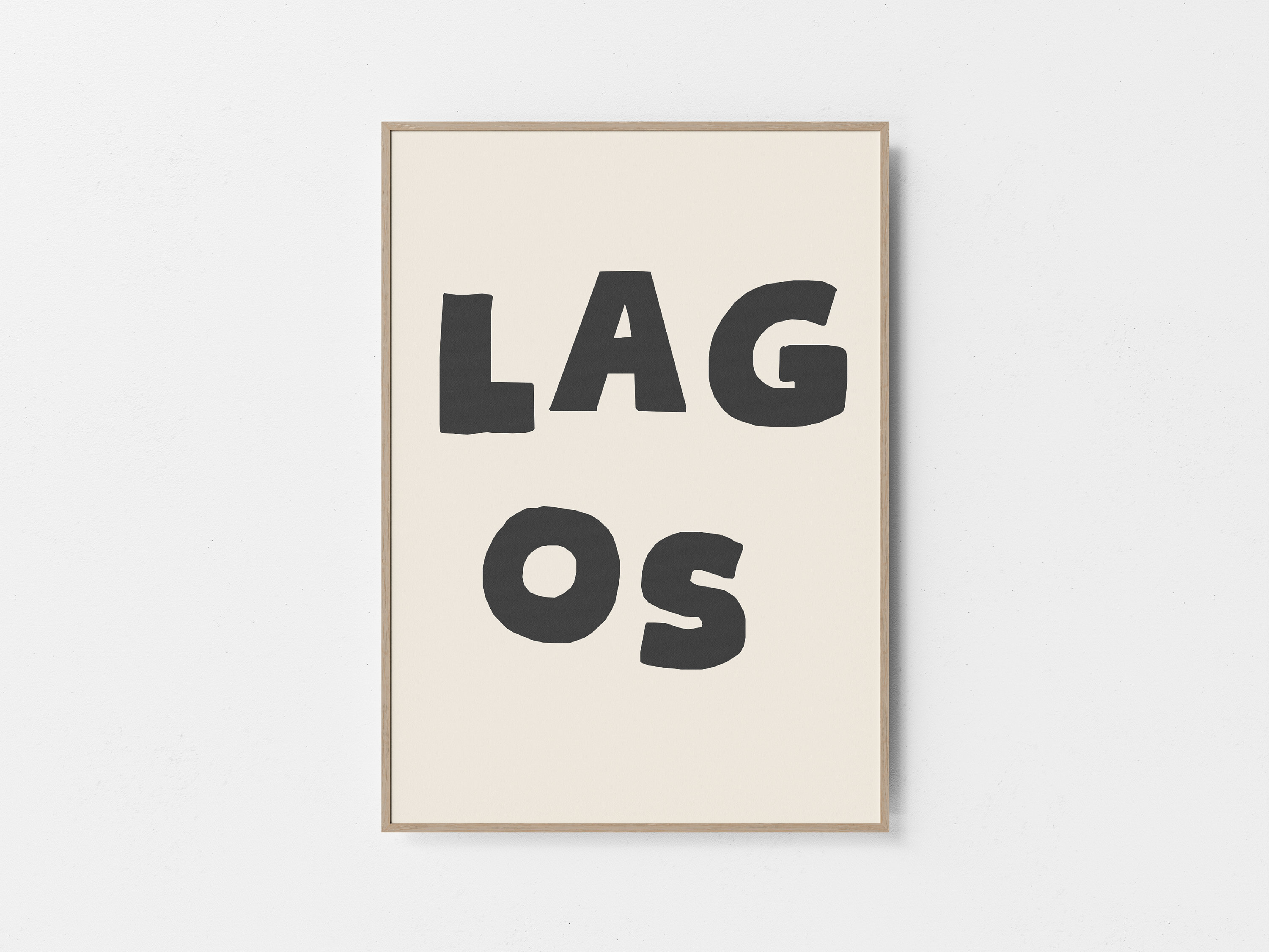 Lagos Nigeria Art Print Trendy City Wall Art black Lagos Digital Art ...