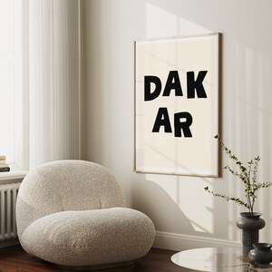 Dakar Senegal Art Print - Trendy City Wall Art - Black Dakar Digital ...