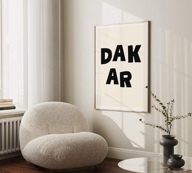 Dakar Senegal Art Print - Trendy City Wall Art - Black Dakar Digital ...