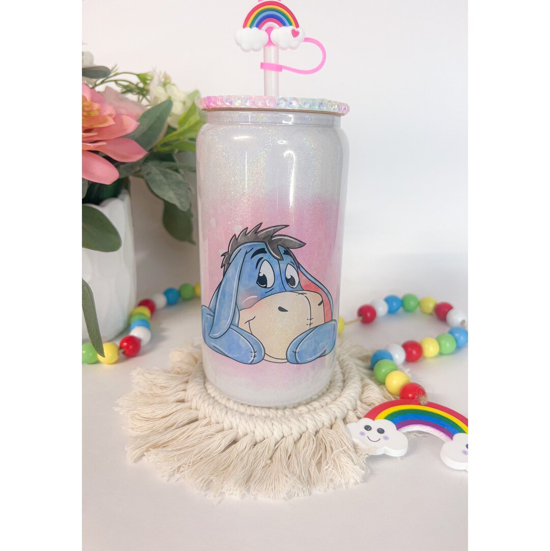 Eeyore Tumbler Personalized Tumbler Cute Sublimation Glass Tumbler ...