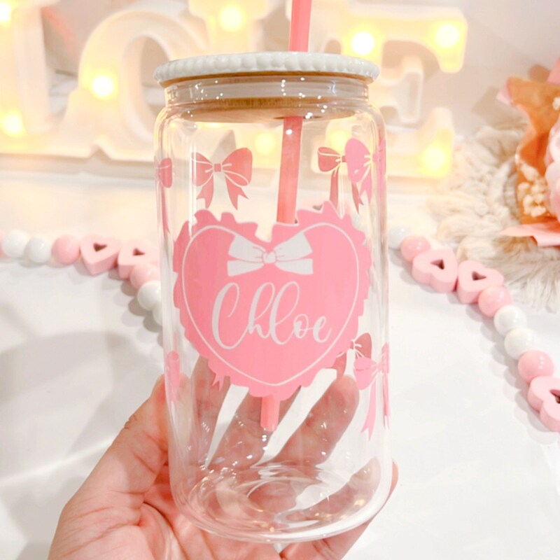 Pink Glass Cups - Etsy