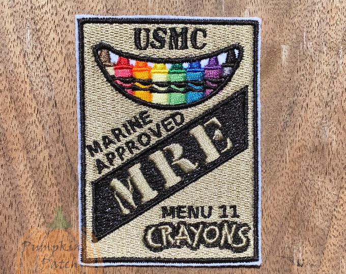 Crayon MRE Patch | Marine MRE Sew-on Embroidery Patch - Etsy