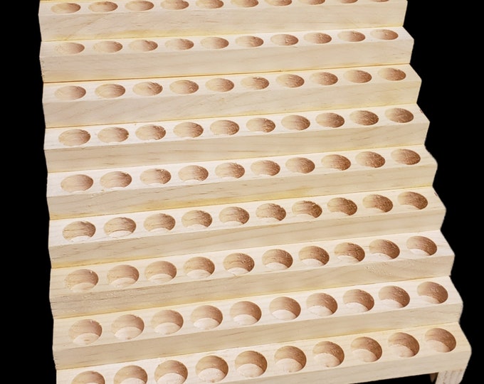 Wooden Display Rack Product Bottles of 1.25 Outer Diameter 10 Row ...