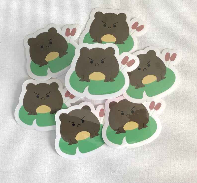 Angry Frog Stickers - Etsy