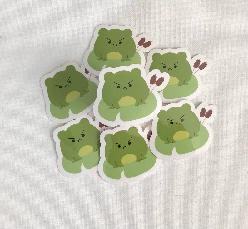 Angry Frog Stickers - Etsy