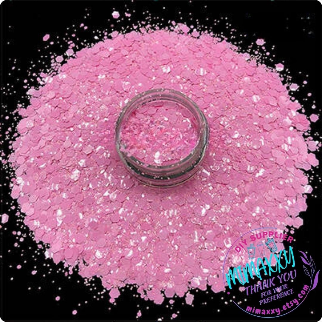 BUBBLEGUM MACAROON, Shaped Glitter, Chunky Glitter Mix, Cosmetic ...