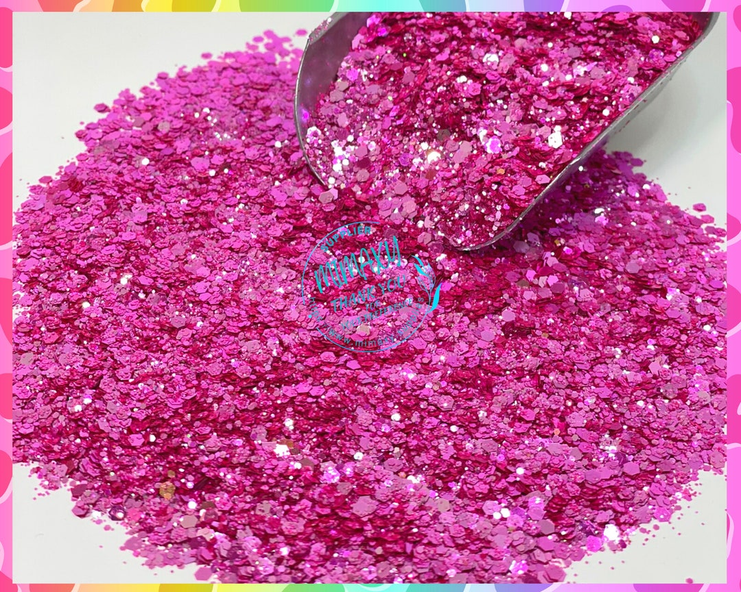 ROSE PINK, Shaped Glitter, Chunky Glitter Mix, Cosmetic Glitter,nail ...