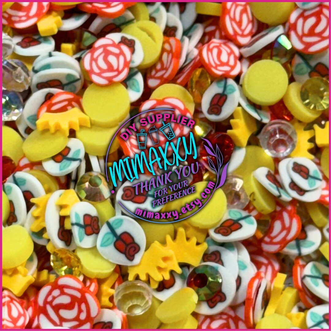 5mm Rose Princess,glass Slipper, Carriage, Princess, Sprinkle Slime ...