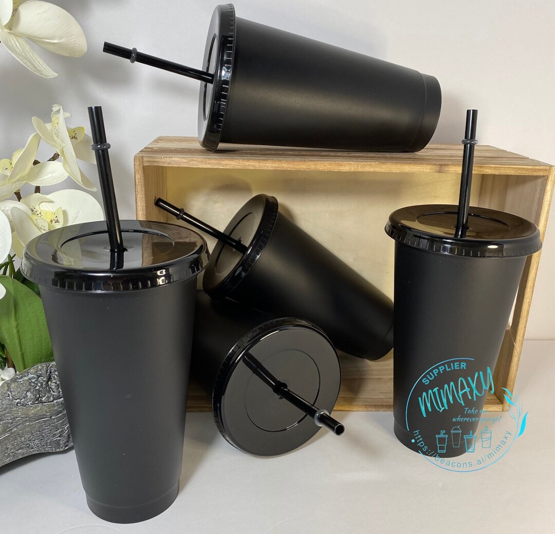 24oz 16oz Black Matte Cold Cups / Blanks / Glitter / Cold Changing ...