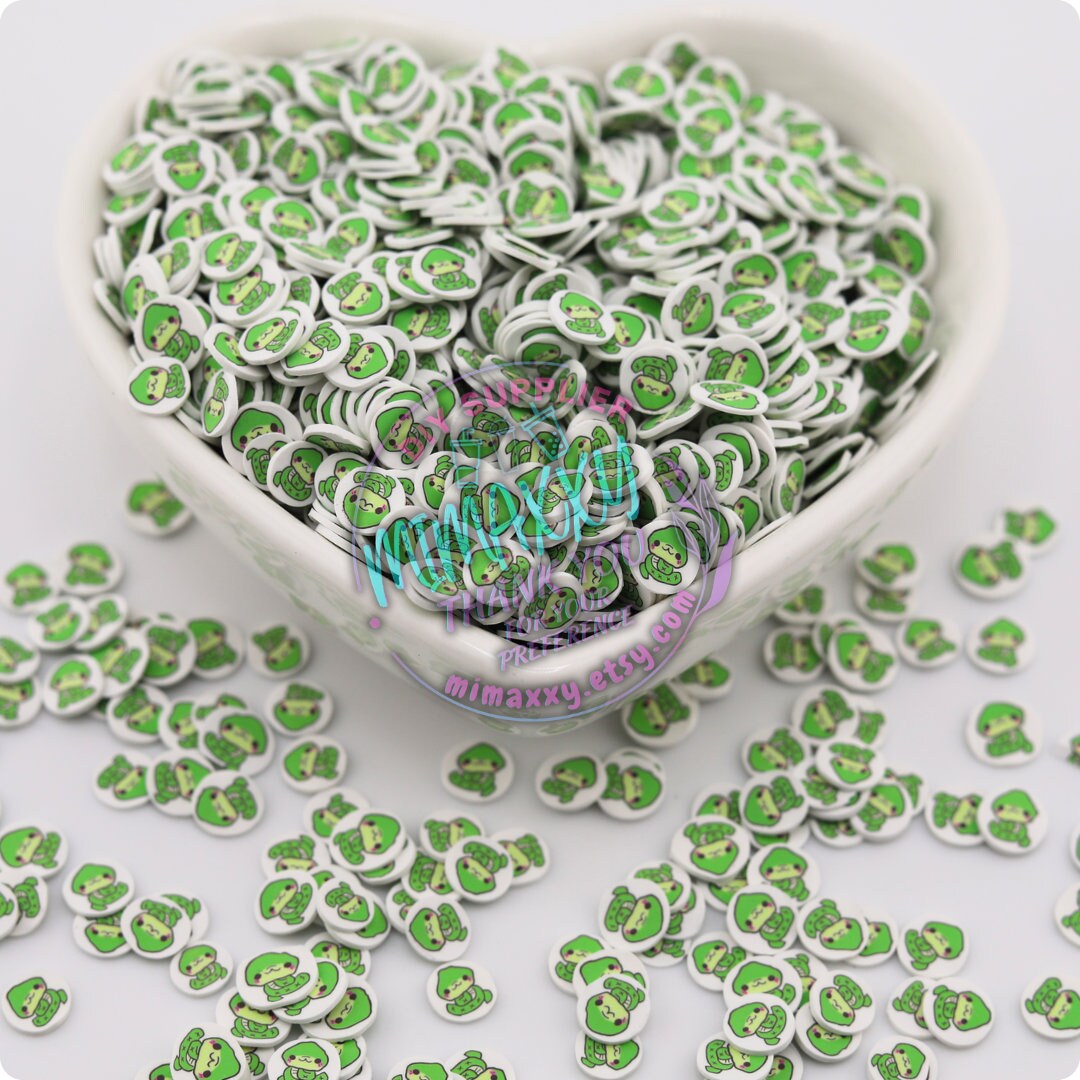 5mm Green Snake, Face, Fake, Sprinkles, Snow Globe Tumblers, Polymer ...