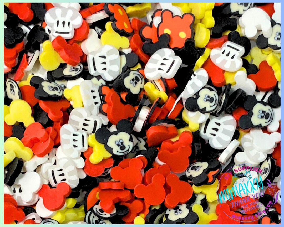 5mm Mix Mouse Classic, Mouse Face, Ears Red Black Sprinkle Slime ...