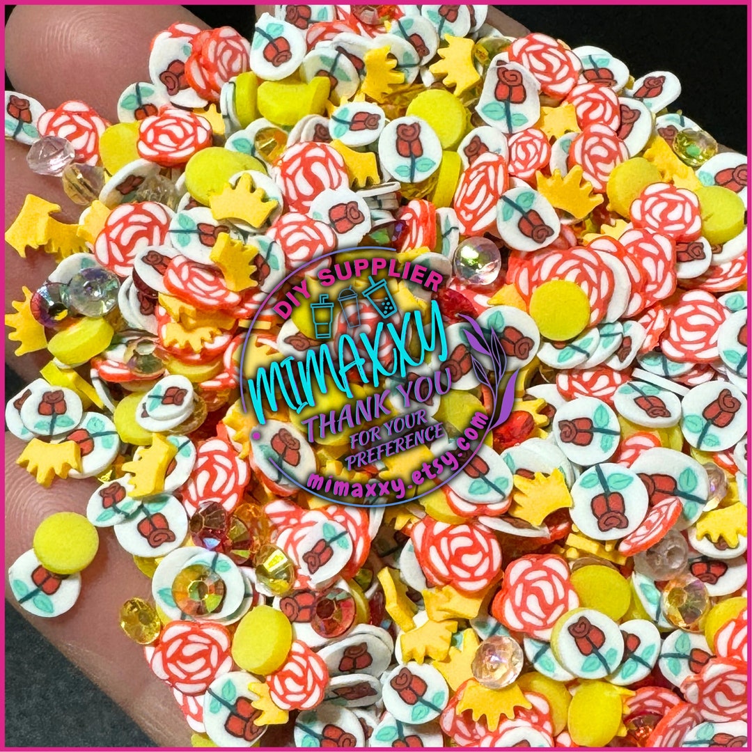 5mm Rose Princess,glass Slipper,carriage, Princess, Sprinkle Slime ...