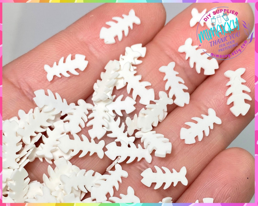 5mm Fish Bones Polymer Clay Slices / Goldfish / Ocen / Sea / Resin Art ...