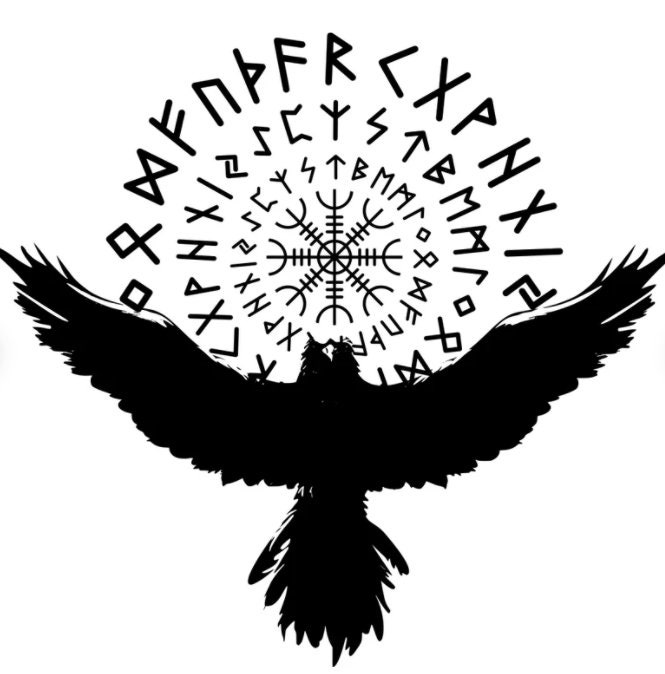 Helm of Awe SVG, Huginn and Muninn Raven Svg, Viking Runes Svg, Viking ...