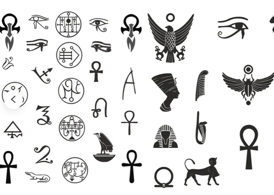 Egyptian SVG Symbols, Ancient Egypt Svg,pharaoh Symbols,ankh Svg,eye ...