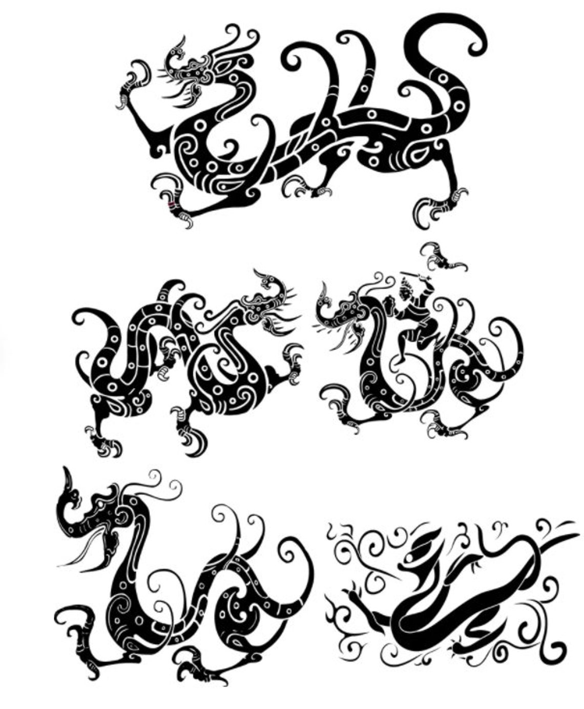 Dragon SVG Bundle, Dragon Vector, Dragon Clipart, Chinese Dragon Svg ...