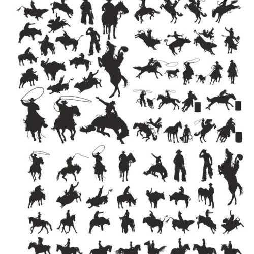 Western Cowboy Svg Wild West Clipart US Cowboy Cut File - Etsy