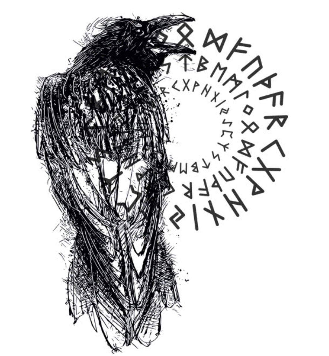 Helm of Awe SVG, Huginn and Muninn Raven Svg, Viking Runes Svg, Viking ...