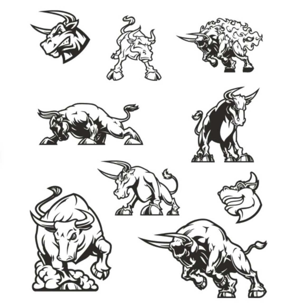 Taurus Svg, Bull Svg,bull Vector,bull Clipart - Etsy