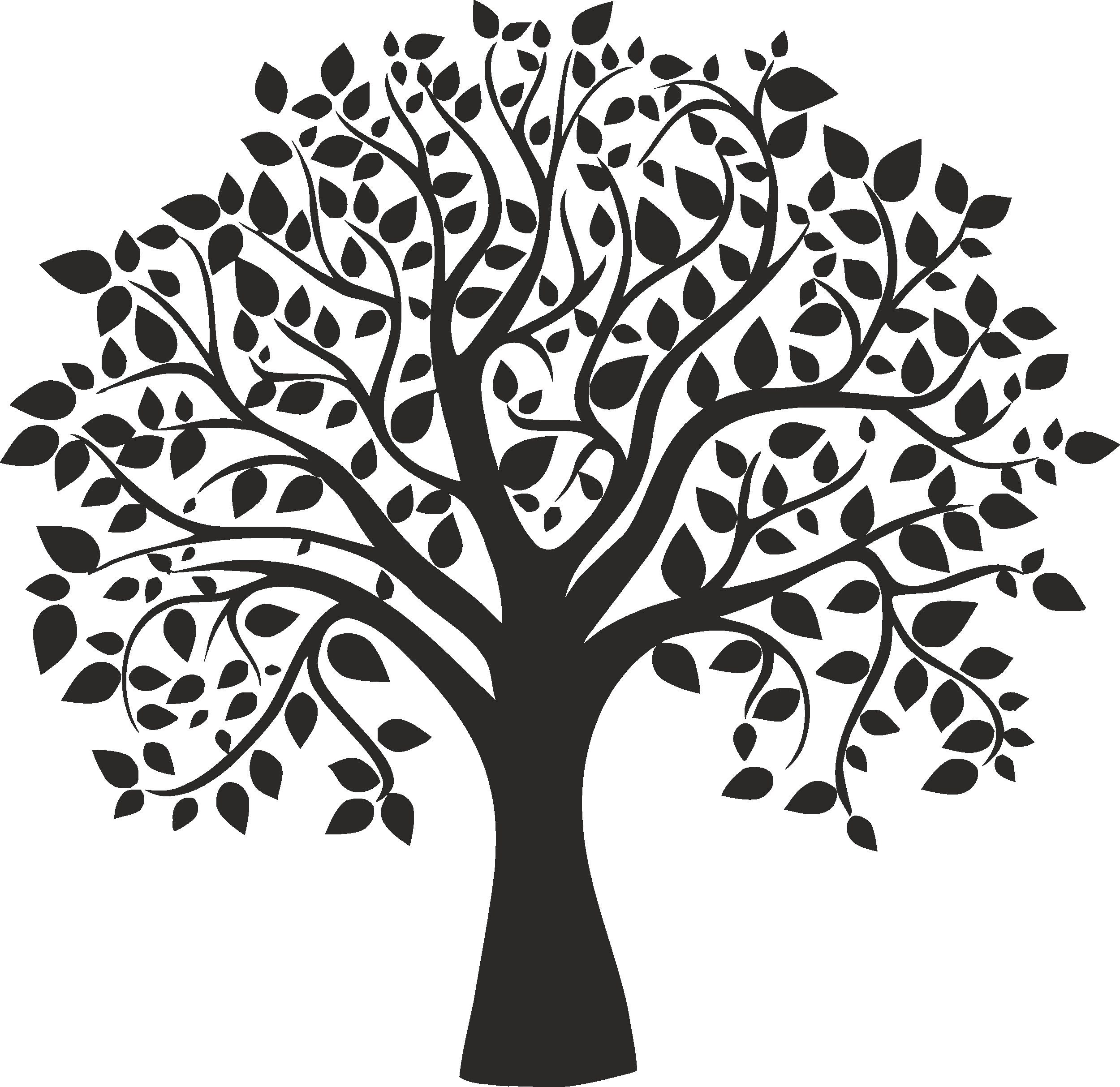 Silueta de 15 árboles Svg / Clipart Svg / Árbol genealógico | Etsy
