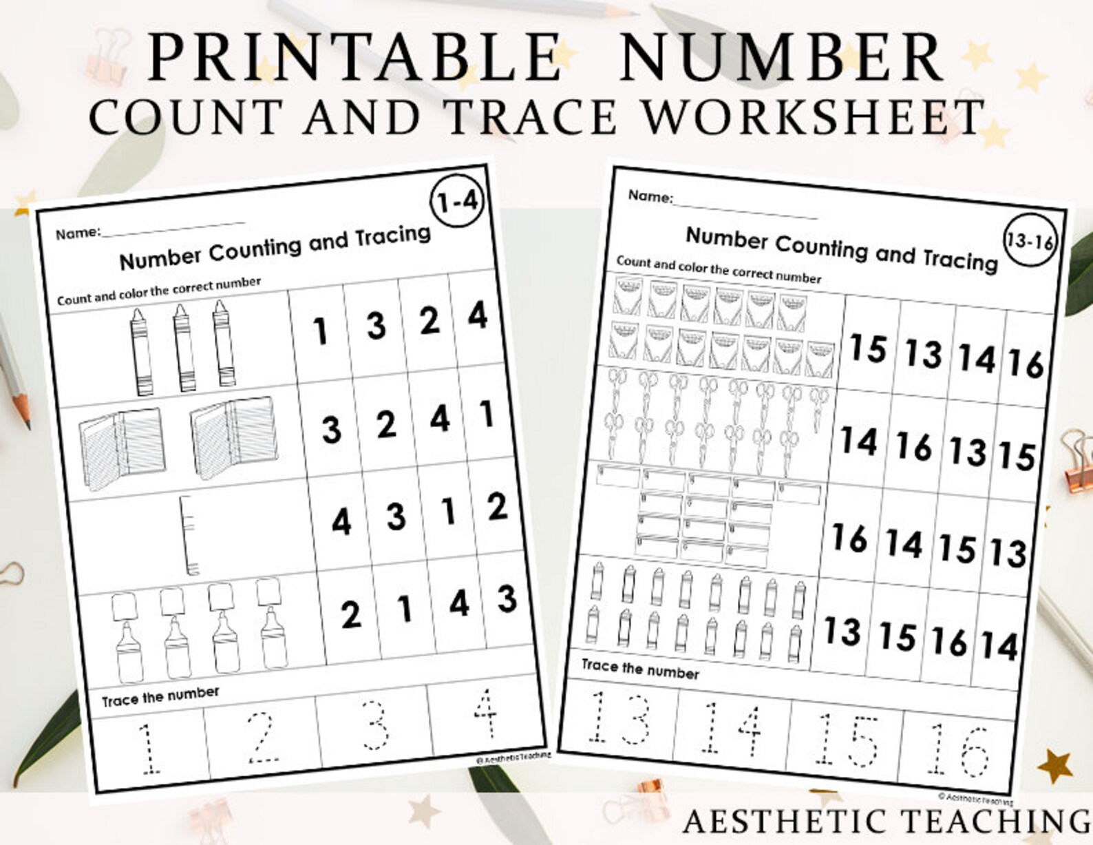 1 20 Printable Number Trace And Count Worksheet Preschool Etsy 1-20-printable-number-trace-and-count-worksheet-preschool-etsy