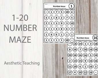 Number Tracing 2 Printable Worksheets - Etsy