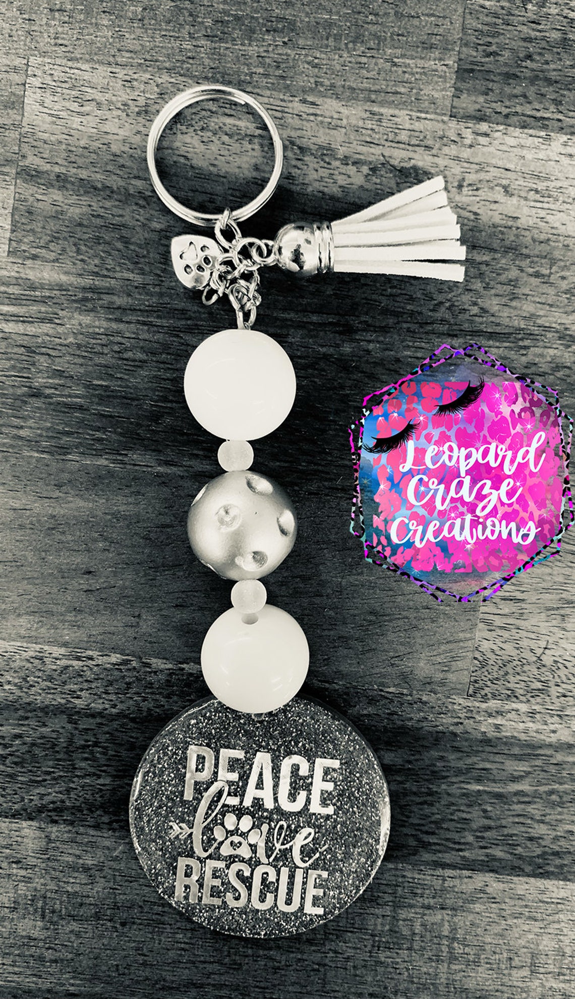 Bubble Gum Bead Keychain CUSTOM & Rts-monogrammed | Etsy